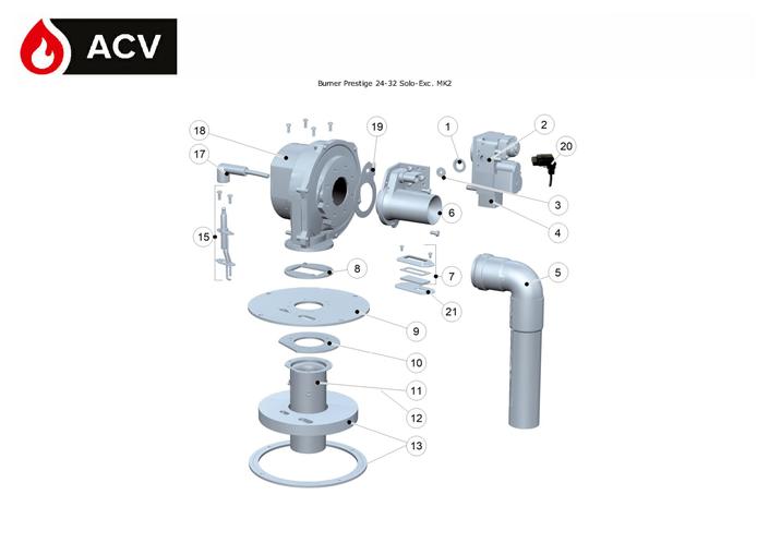 Pièces détachées Chaudière ACV Prestige 24-32 Solo Excellence MKII ...