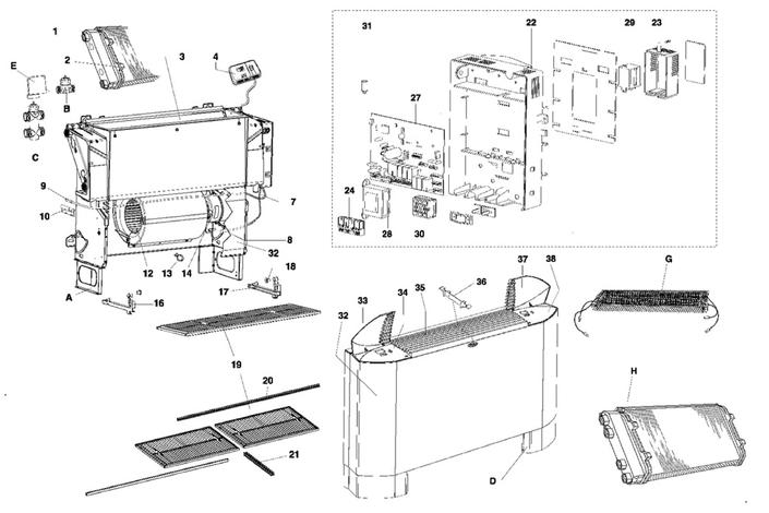Pièces détachées Unité interne Carrier 42N S26 - Pièces Express