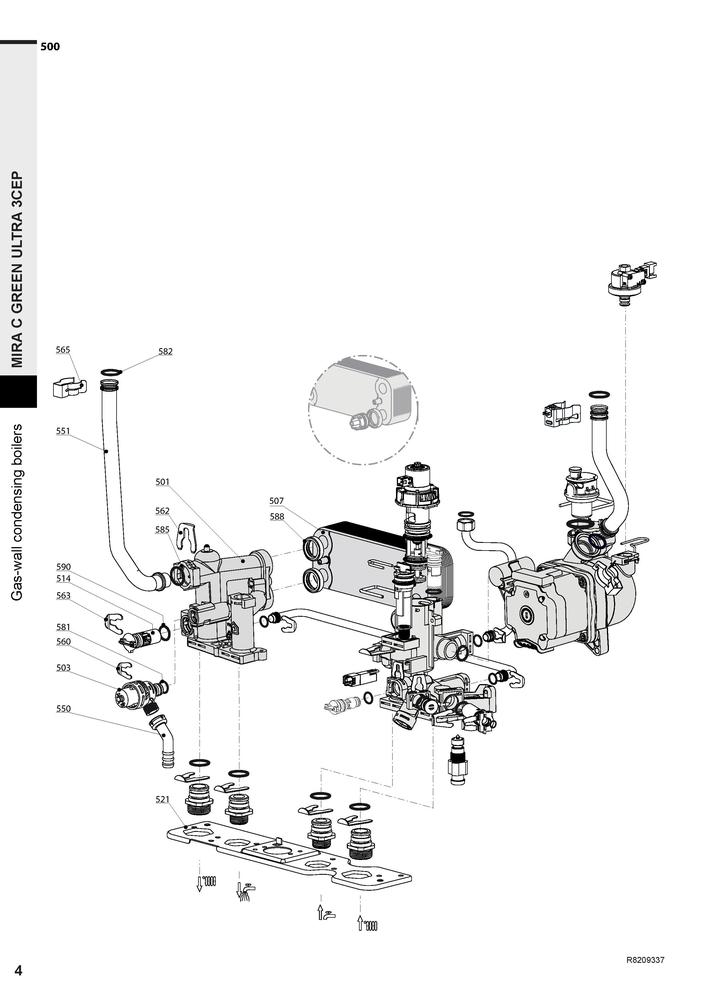 Pièces détachées Chaudière Chaffoteaux MIRA C GREEN ULTRA 25 3CEP FR ...