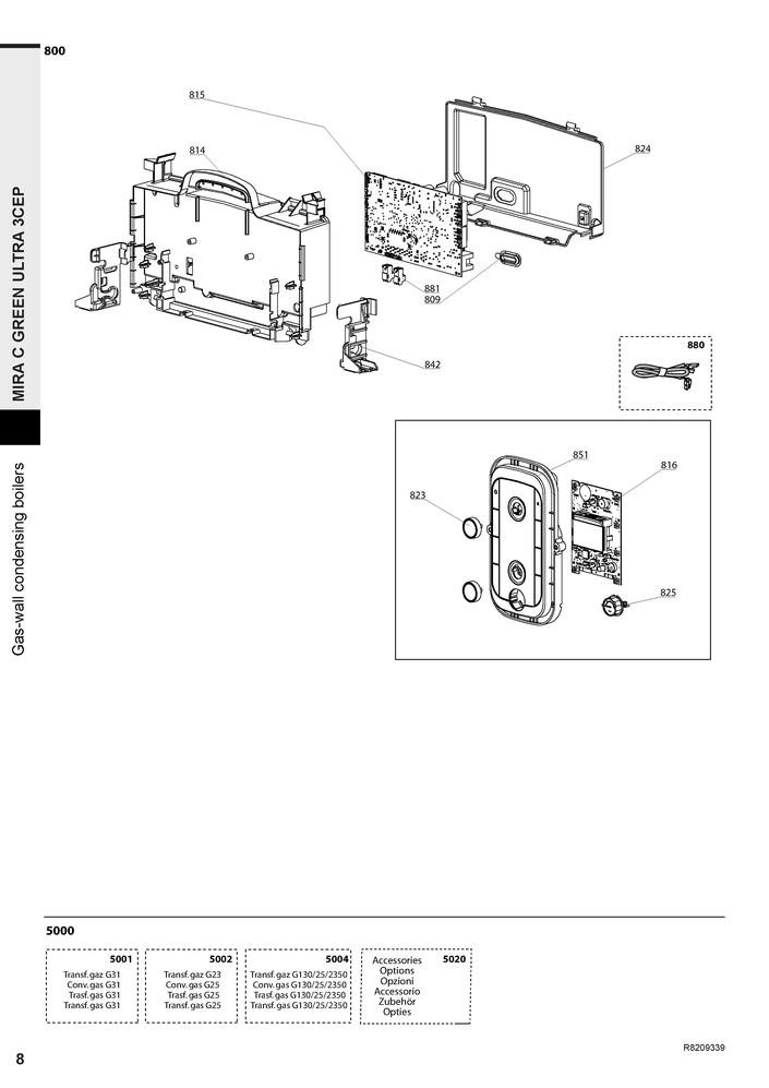 Pièces détachées Chaudière Chaffoteaux MIRA C GREEN ULTRA 25 3CEP FR ...
