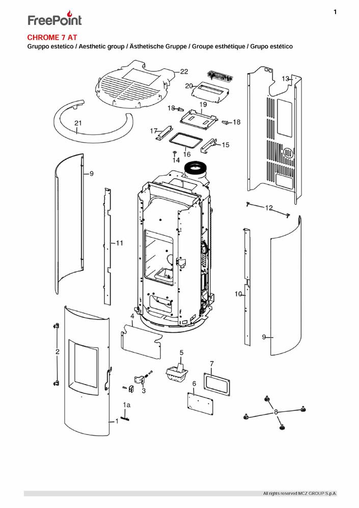 Pièces détachées Poêle Freepoint Chrome 7 At - Pièces Express