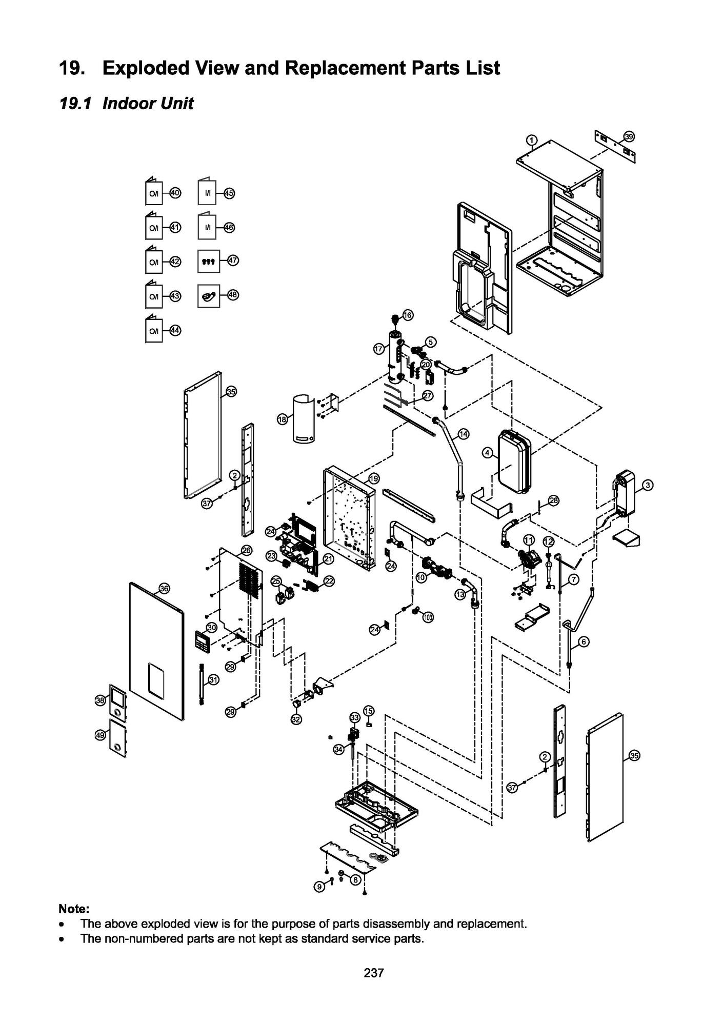 Pièces détachées Unité interne Panasonic WH-SQC16H9E8 TRI R410 - Pièces ...